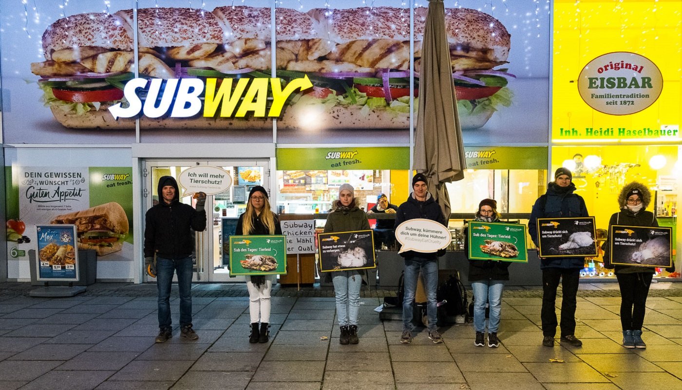 Aktionswelle zur Subway-Kampagne rollt • Albert Schweitzer Stiftung